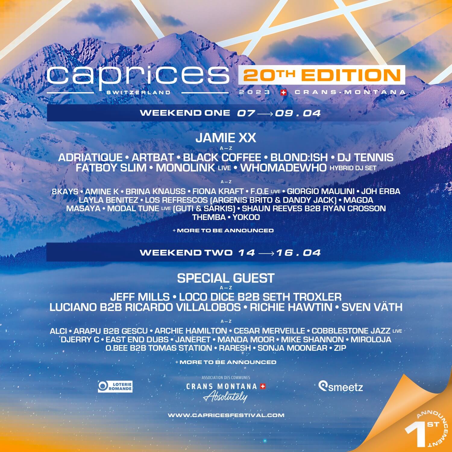 Caprices Festival reveals first wave artists for 20th edition